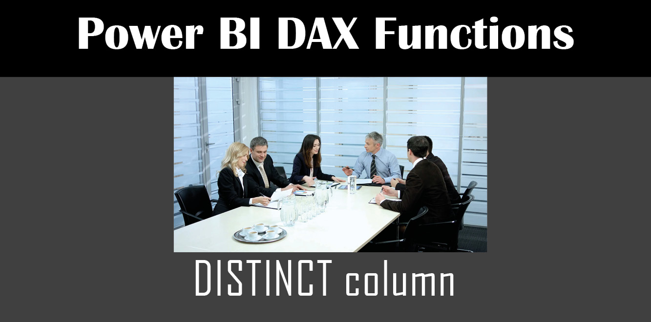 How to Use the Power BI DAX function DISTINCT column